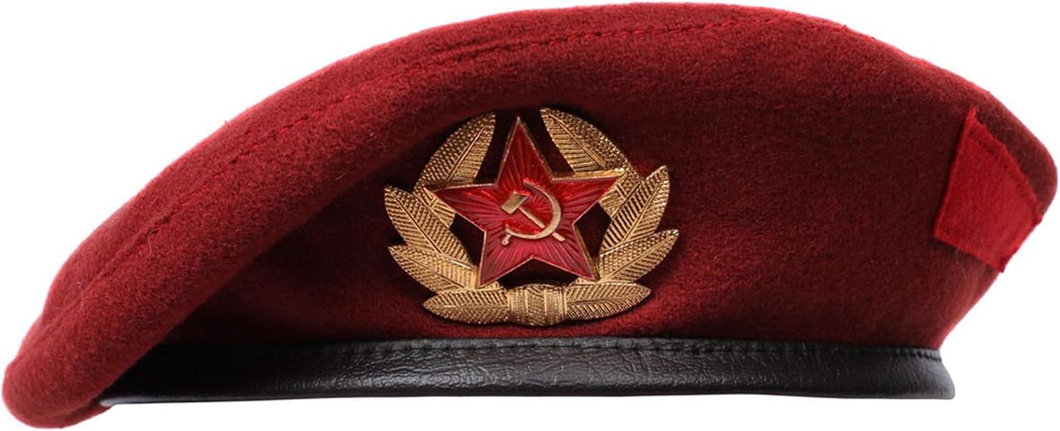 Amazon.com: Vintage Russian Spetsnaz beret USSR Special forces maroon ...