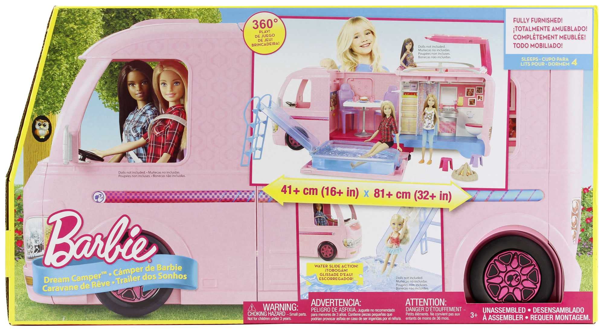 Mua Barbie Camper, Transforming RV Vehicle, Doll Playset with 50 ...