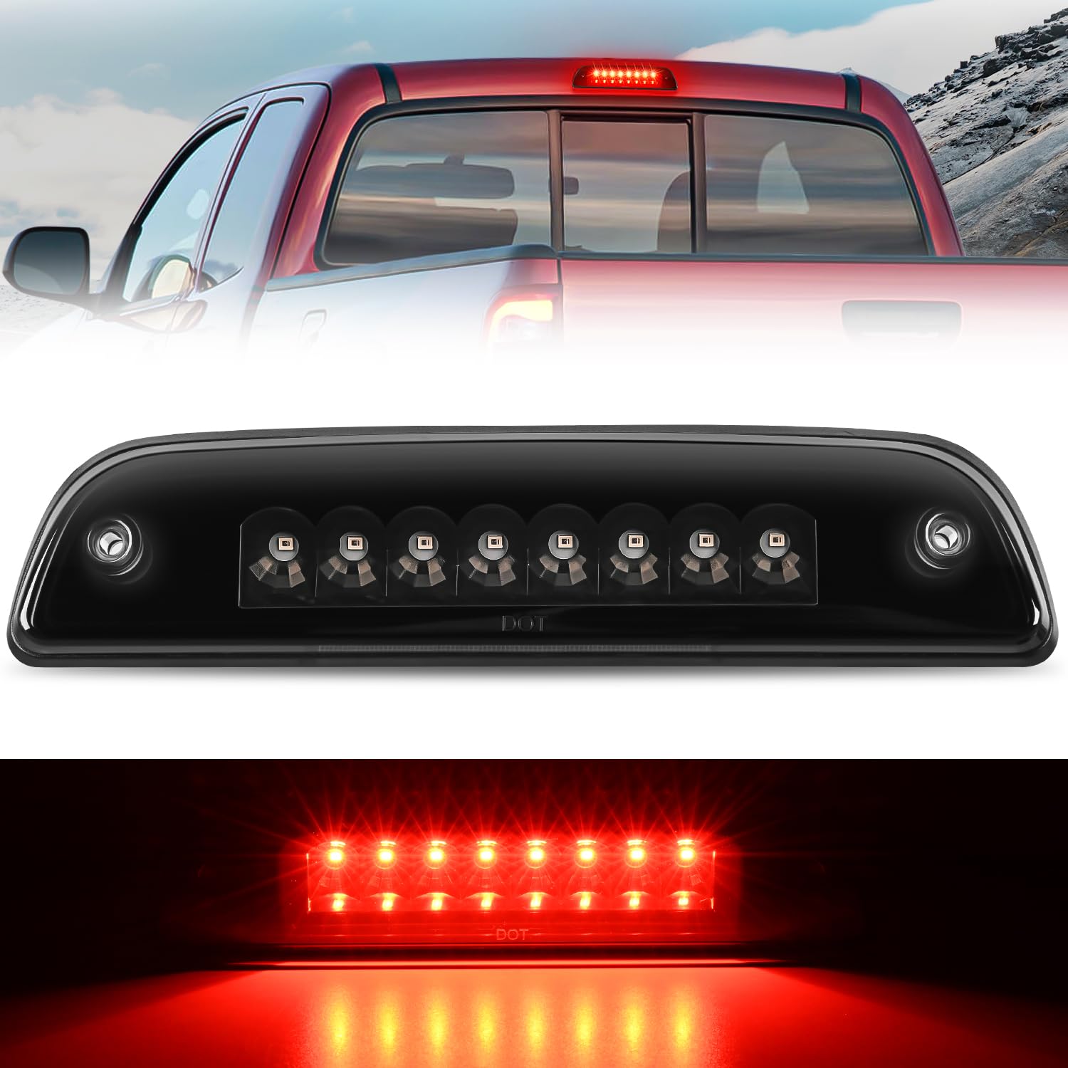 Nilight Third Brake Light High Mount 3rd Stop LED Lighting Compatible ...