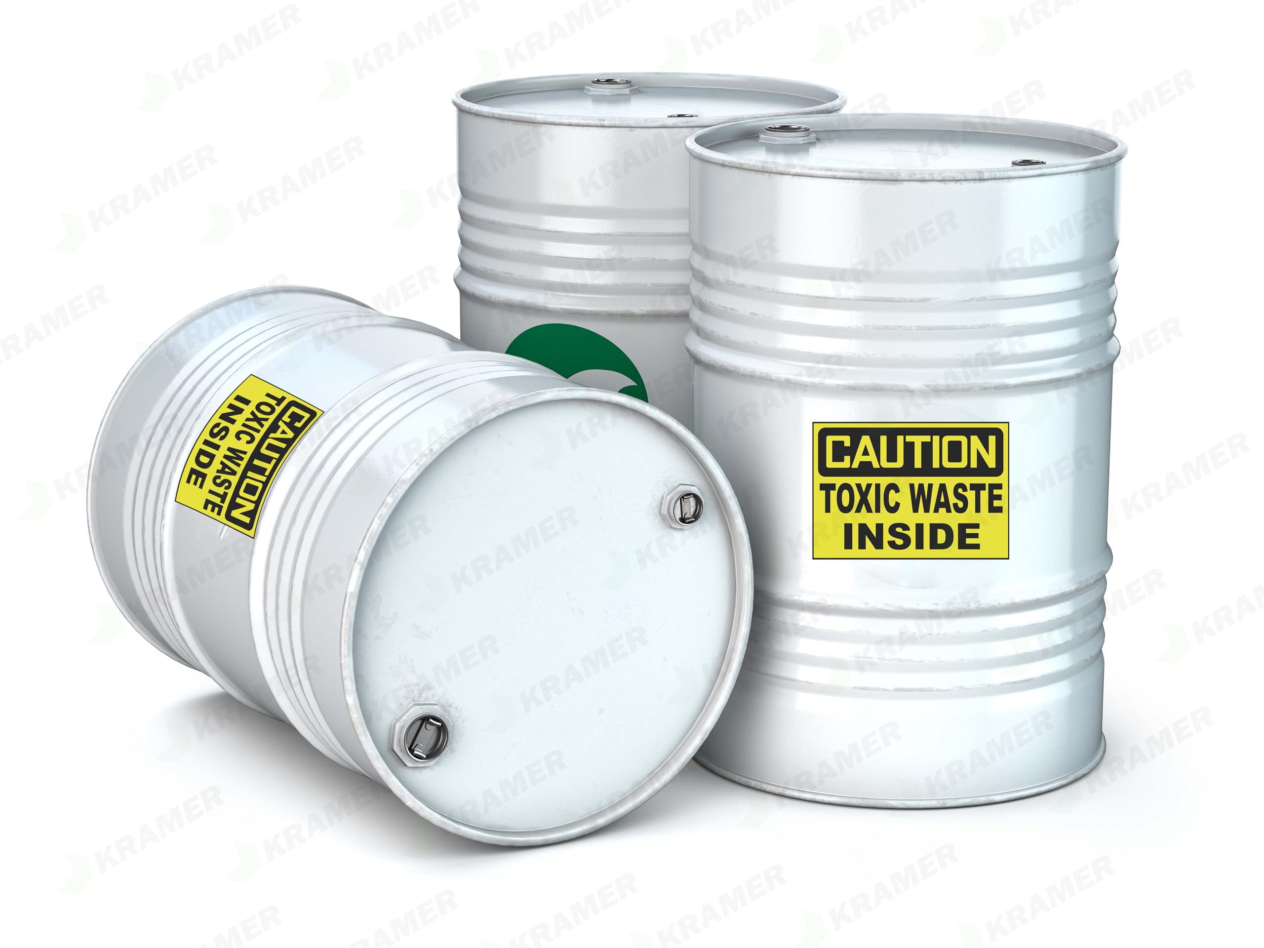 Kramer Caution Toxic Waste Inside Safety Sign Decal Sticker Label 7" х ...