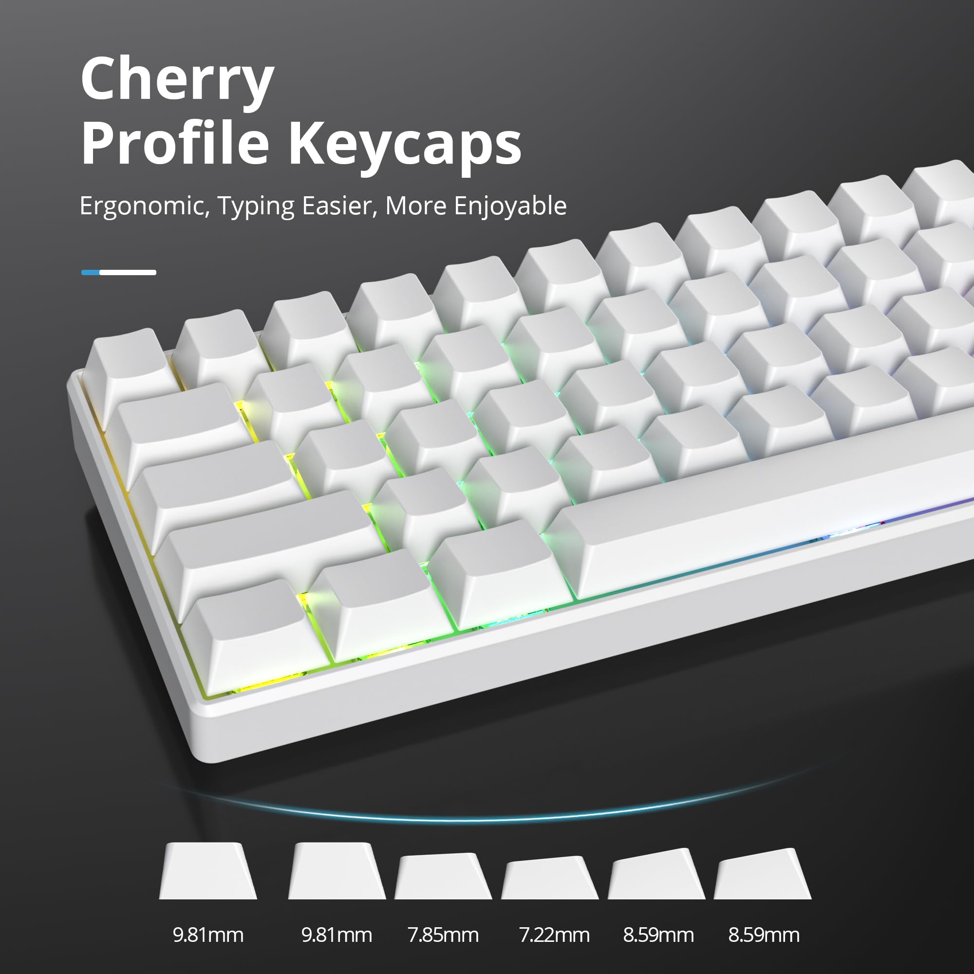 Mua Owpkeenthy Blank White PBT Keycaps Custom Cherry Profile 1.5mm ...