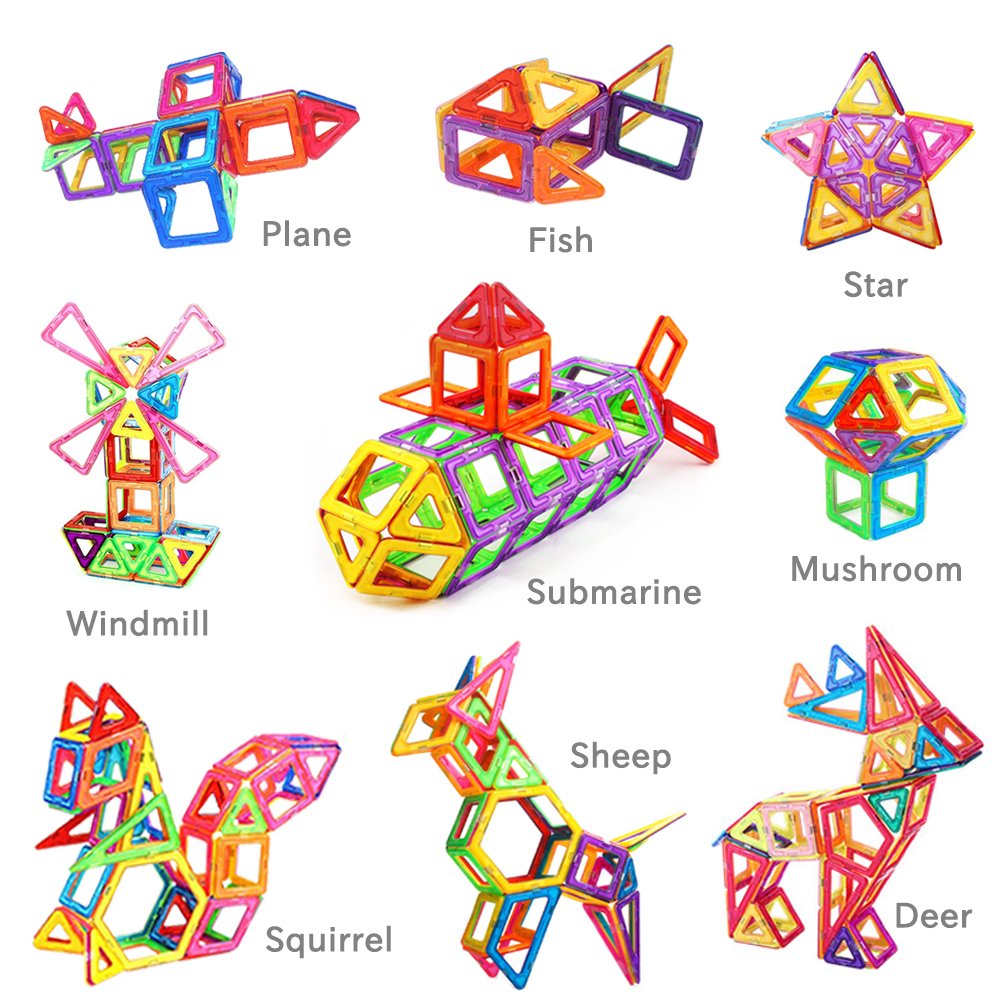 Magnetic Blocks DreambuilderToy 120 PCS Magnetic Building Blocks, STEM ...
