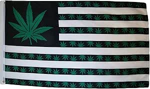 Amazon.com : USA Weed Flag 3'x5' U.S Marijuana Cannabis Banner : Garden ...