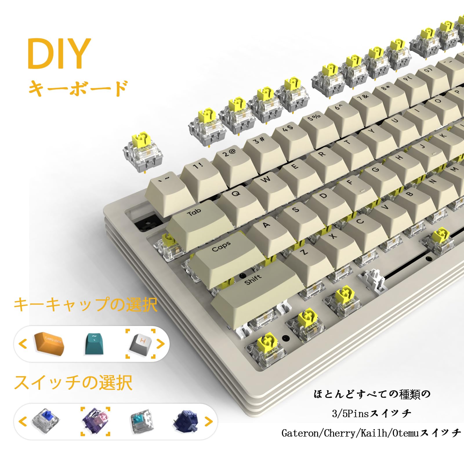 Mua A.JAZZ AKC087 DIY Mechanical Keyboard Kit, 3 Mode Connection ...