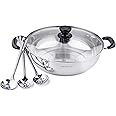 Amazon.com: Lake Tian Stainless Steel Hot Pot with Divider Include 3 ...