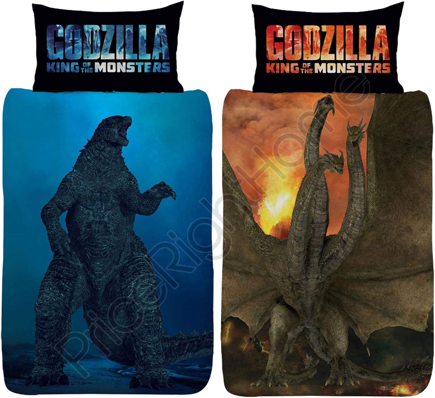 Godzilla King of Monsters Single Duvet Cover Reversible Bedding Set ...