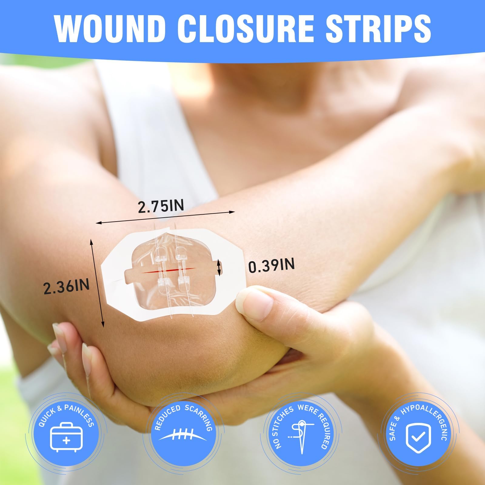 Mua AUSLKA Wound Closure Strips - 4 Pcs - Butterfly Bandaids - Zip ...