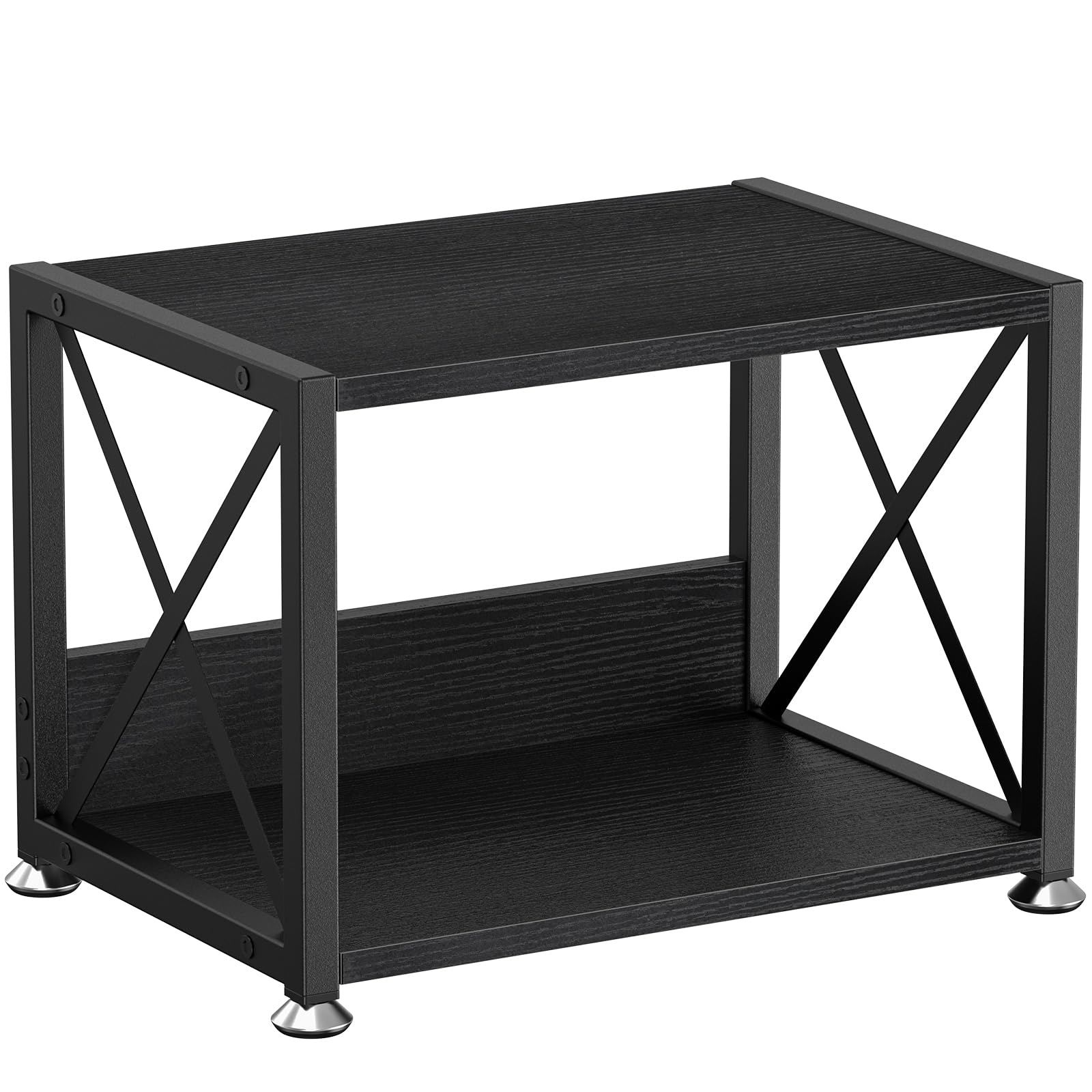 Giikin Desktop Printer Stand with 2 Tier Wood Storage Shelves, Multi ...