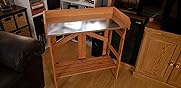 northbeam Folding Utility Table and Potting Bench, Natural Stained ...