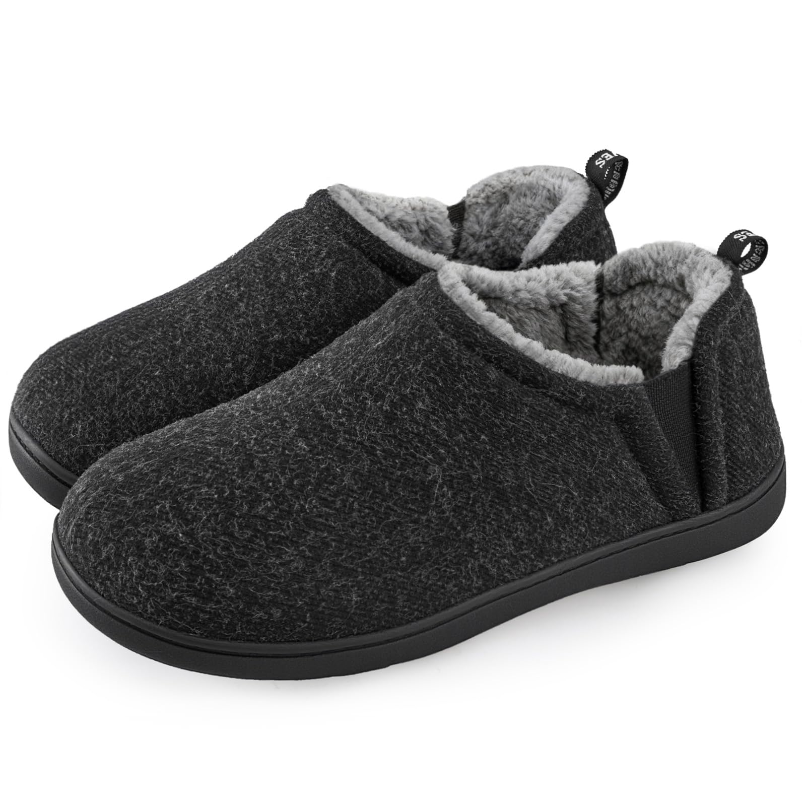 Snug Leaves Men's Faux Wool Slippers Comfy Warm Winter House Shoes with ...