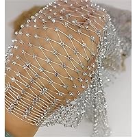 Amazon.com: 60X90cm Gold Shiny Stretch Crystal Rhinestone Fishnet One ...