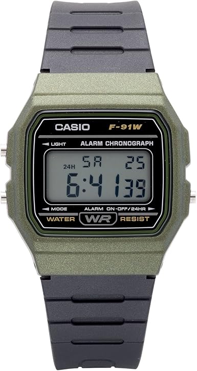 Casio Men's Digital Quartz Watch with Resin Strap F-91WM-3ACF: Amazon ...