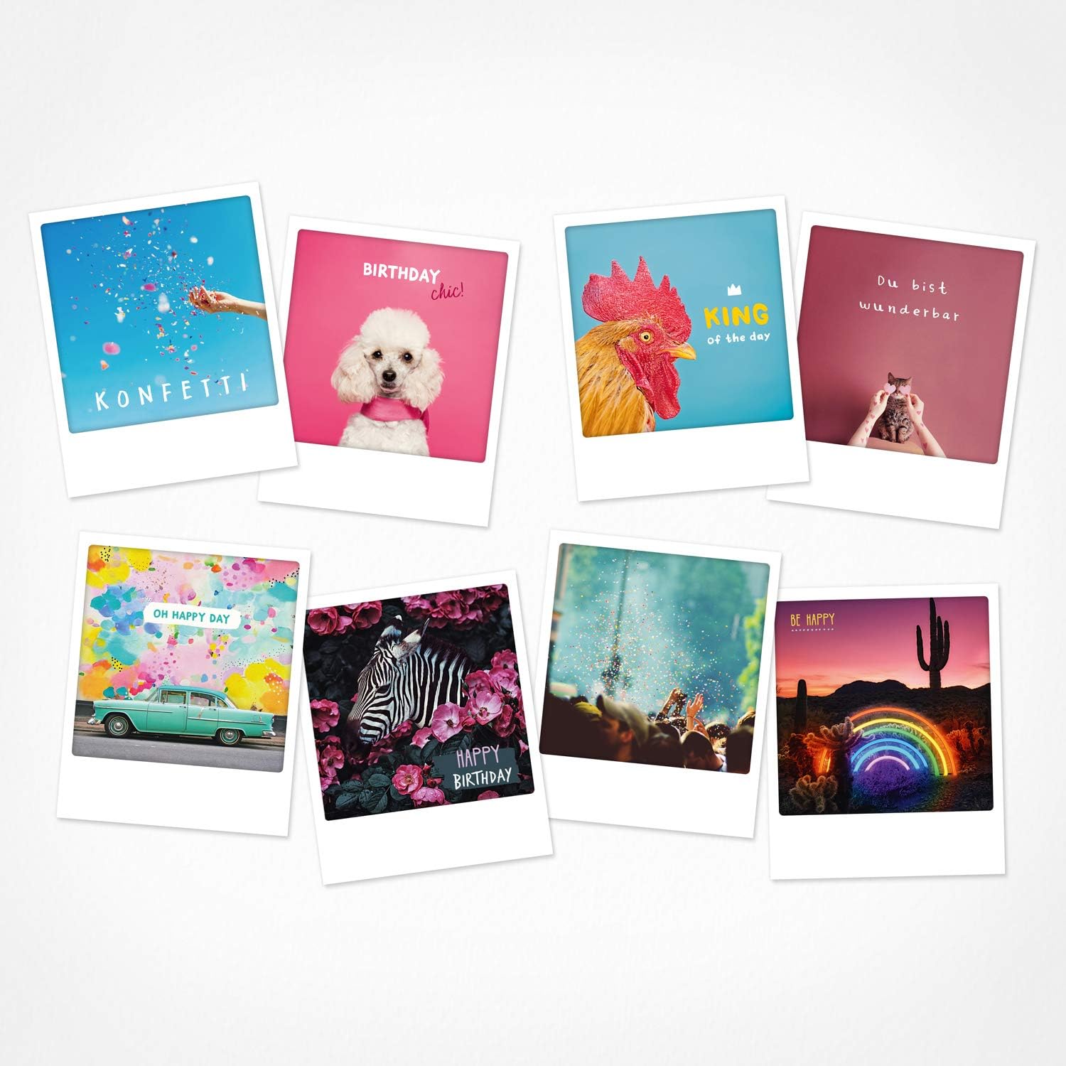 PICKMOTION Set of 8 Photo Postcards Greetings & Wishes, Instagram Photographer Birthday Cards ...