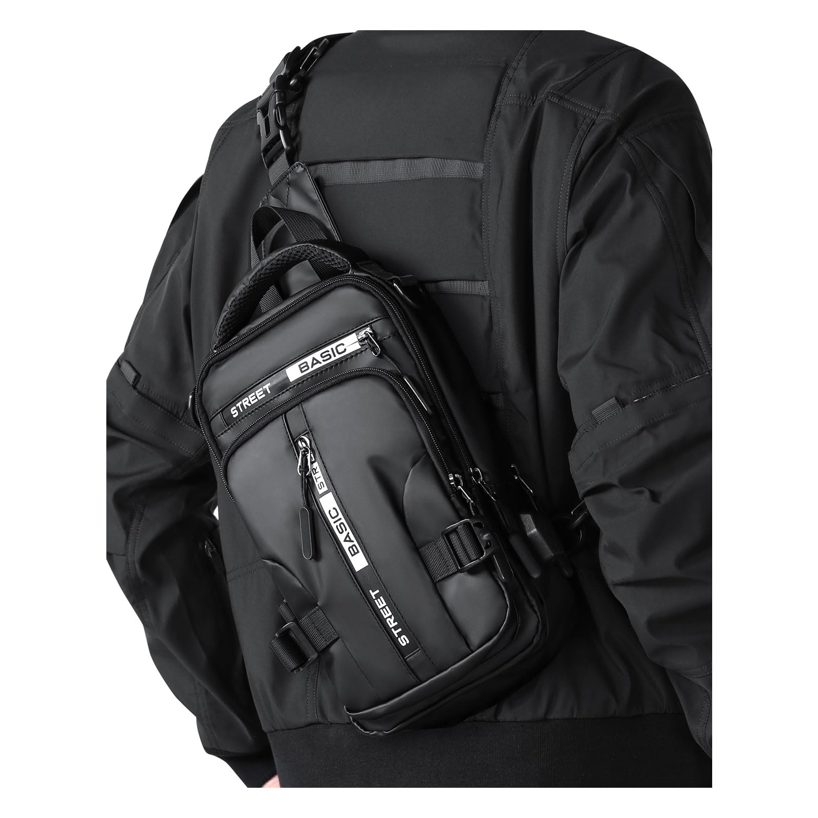 Large Black Sling Bag for Men, Shoulder Messenger Bag for Mens, Anti ...