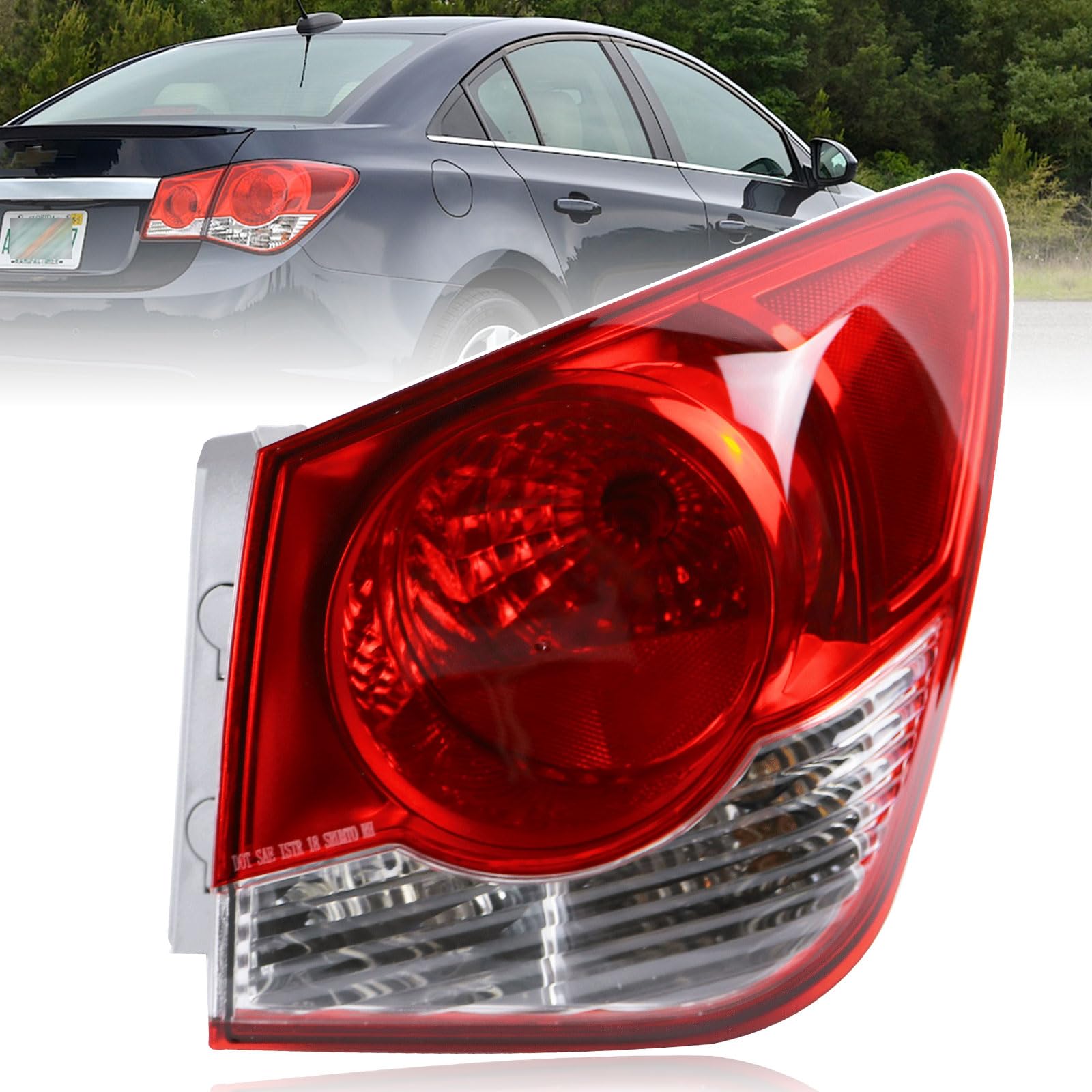 Lochnchn Tail Light Compatible with Chevrolet Cruze 2011-2015 Rear ...