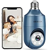 Amazon.com : AlkiVision 2K Light Bulb Security Camera Wireless Outdoor ...