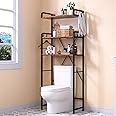 Amazon.com: Huhote Over The Toilet Storage Rack with 3-Tier Bathroom ...