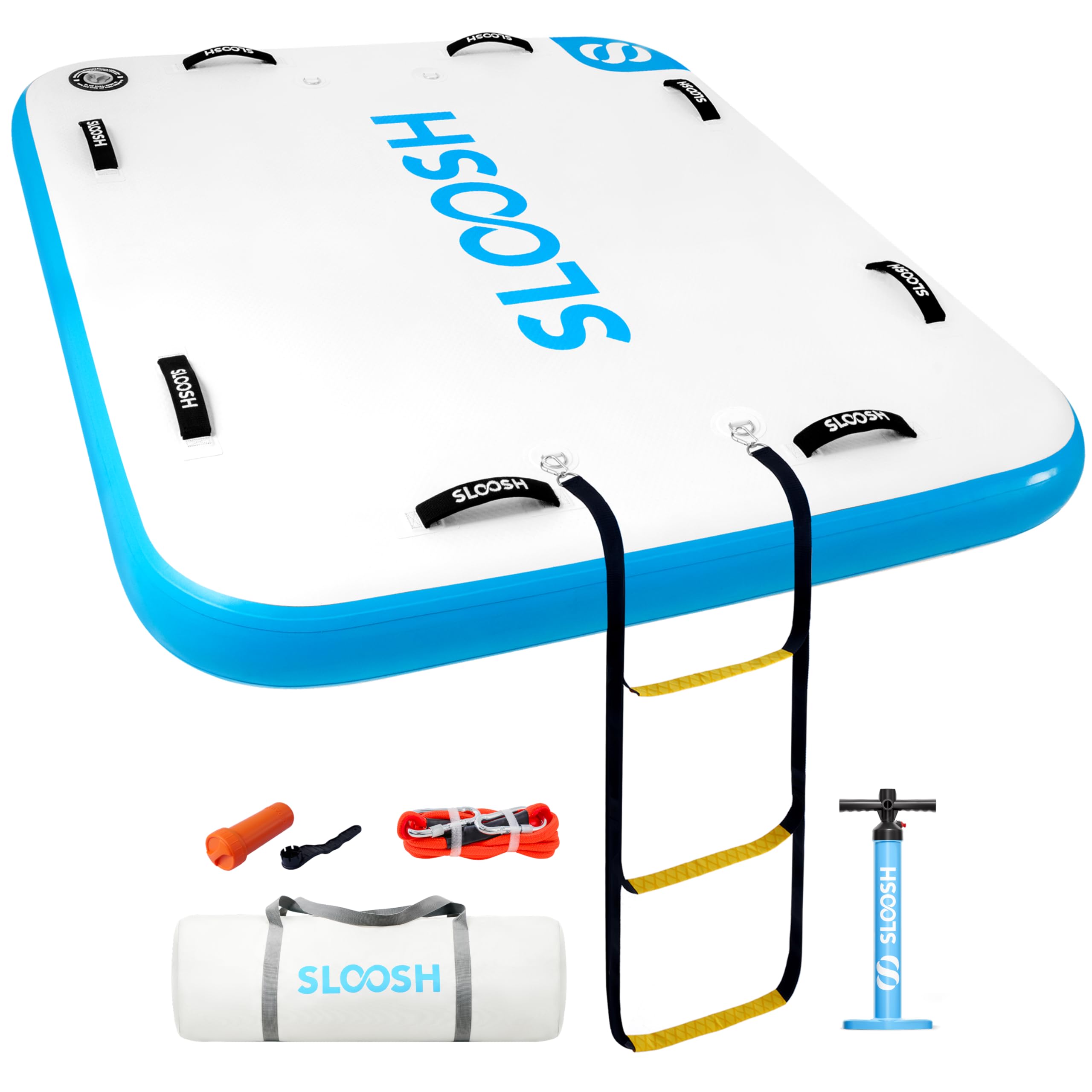 SLOOSH Inflatable Floating Dock, 6X5FT Inflatable Dock Floating ...