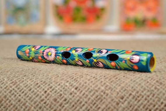 Amazon.com: Handmade Flute Painted Flute Unusual Souvenir Gift Ideas ...