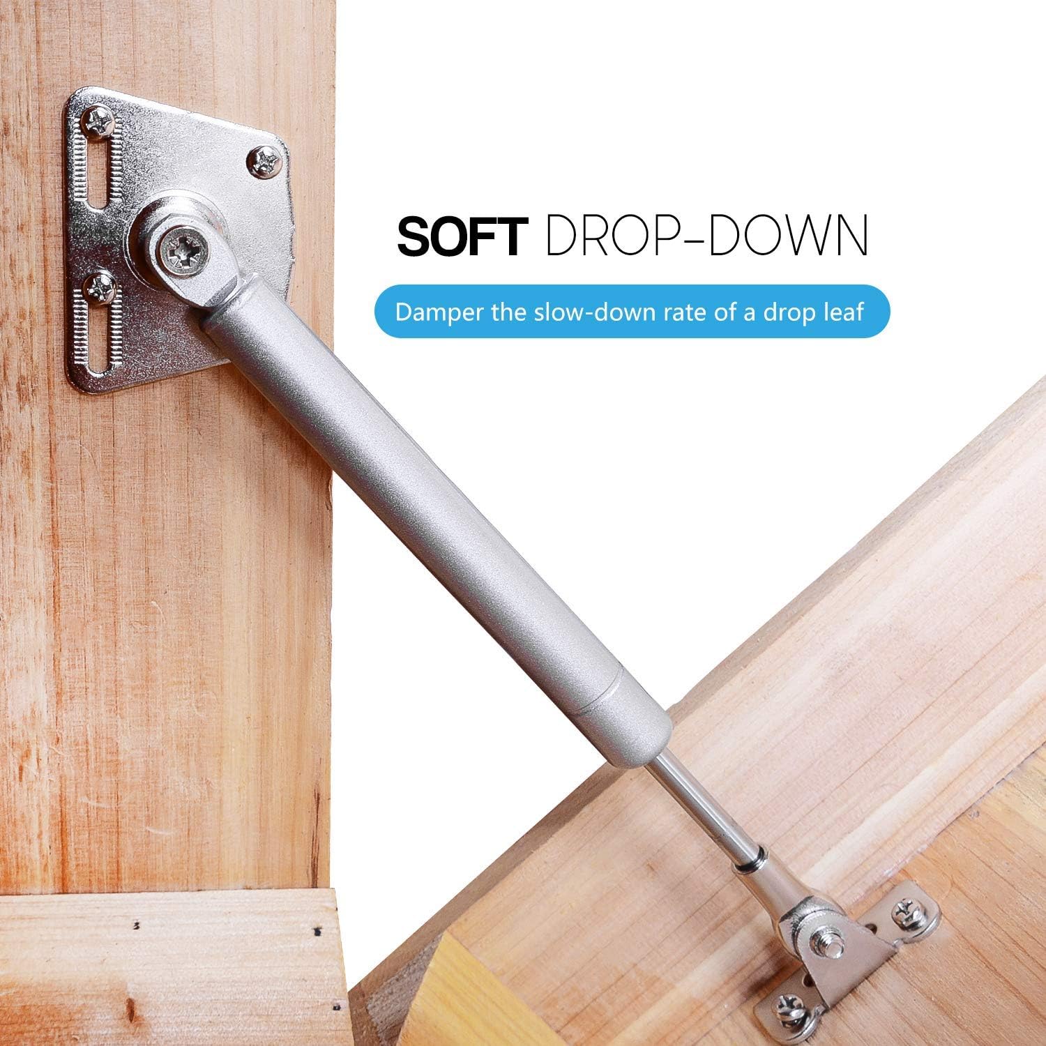 Douper 100N/22lb Gas Spring Soft Close Hinges, Slow Down Lid Stay ...