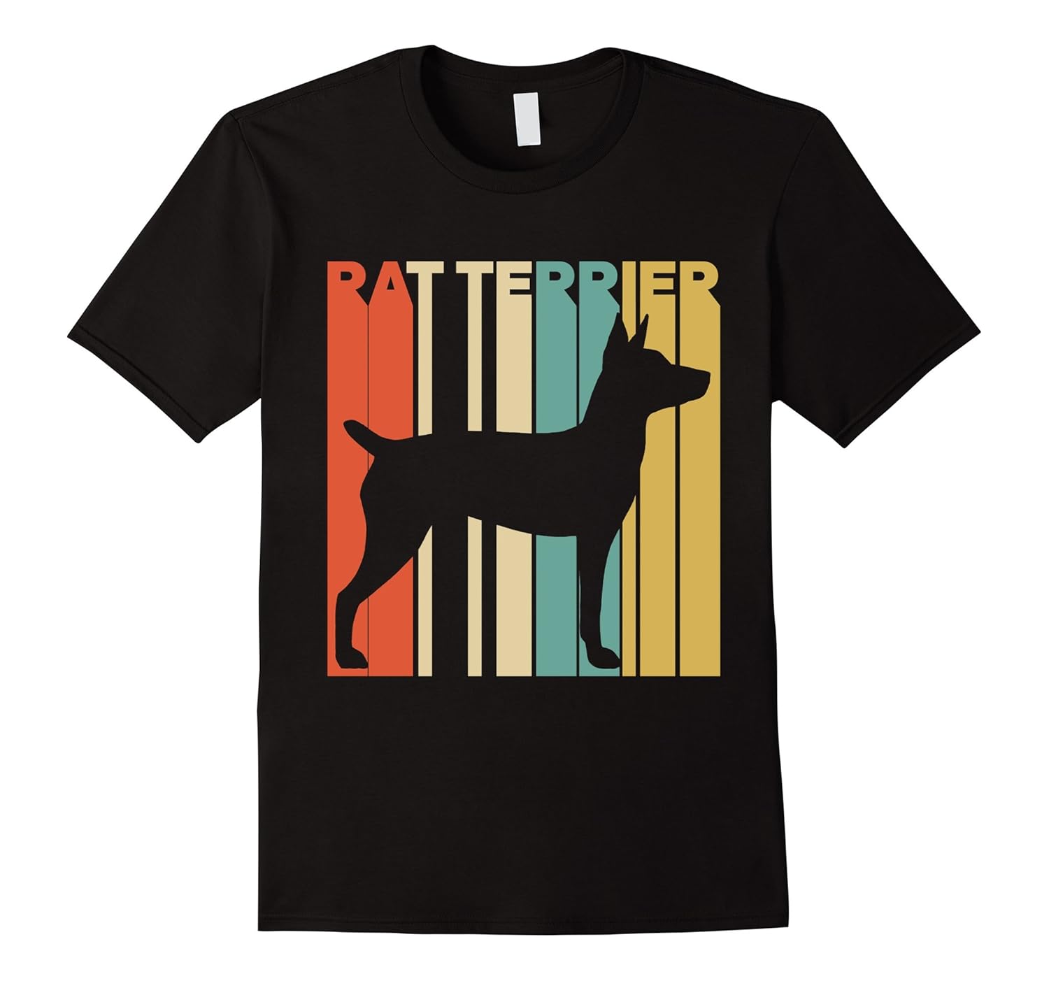Vintage Style Rat Terrier Silhouette T-Shirt – Hntee.com
