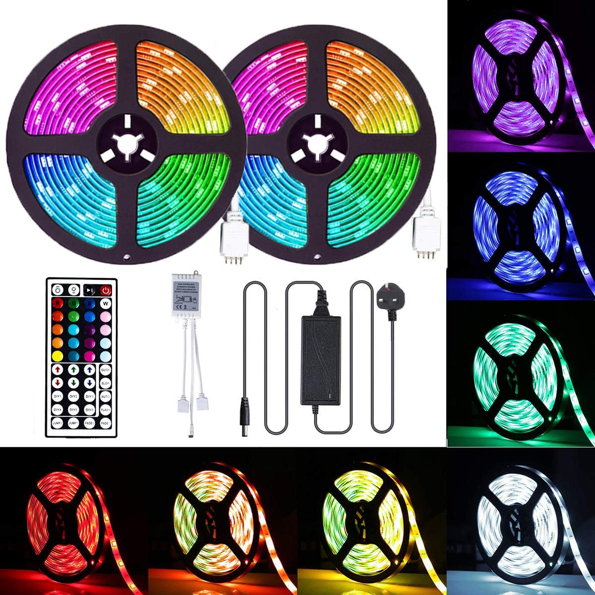 Alexa 20M WIFI LED Strip Lights, CGN RGB Color Changing Led Room Light ...