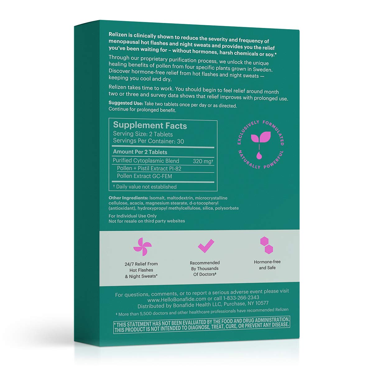 Bonafide – Relizen for Menopause Relief – Hot Flashes – Non-Hormonal ...