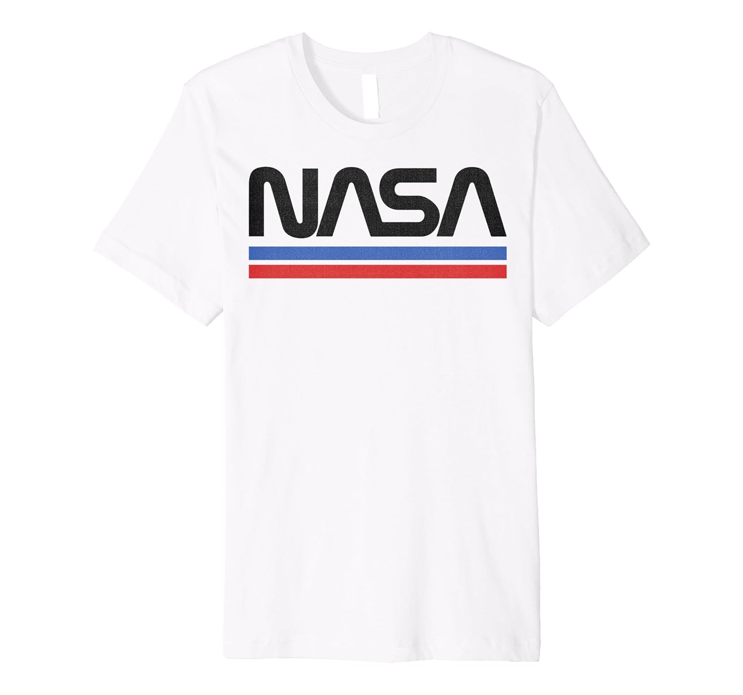 NASA Red Blue Stripe Minimal Logo Vintage Premium T Shirt-ln – Lntee