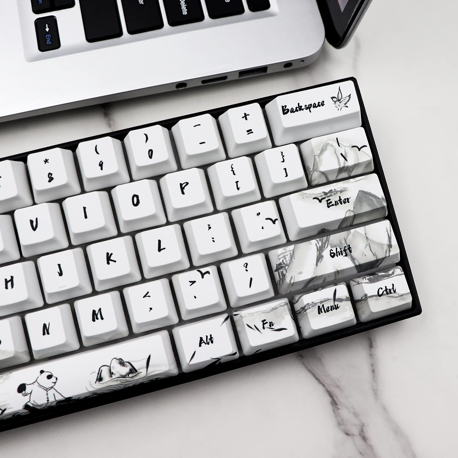 Mua JSJT Keycaps Full 71 Keys Ink Panda Keycap Set OEM Profile Keycaps ...