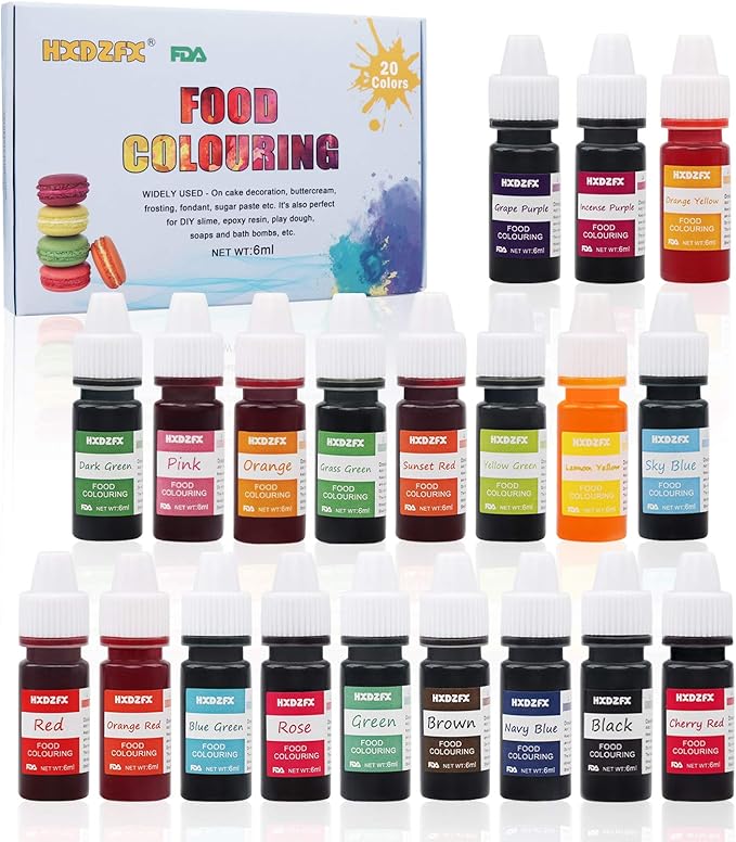 Coloranti Alimentari a 20 colori - Colorante Alimentare Liquido ...