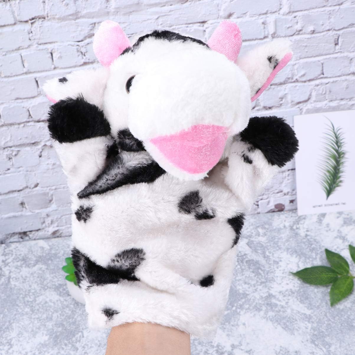 Vosarea Plüsch Kuh Welpe Zebra Handpuppe Weiches Tier Handspielpuppe ...
