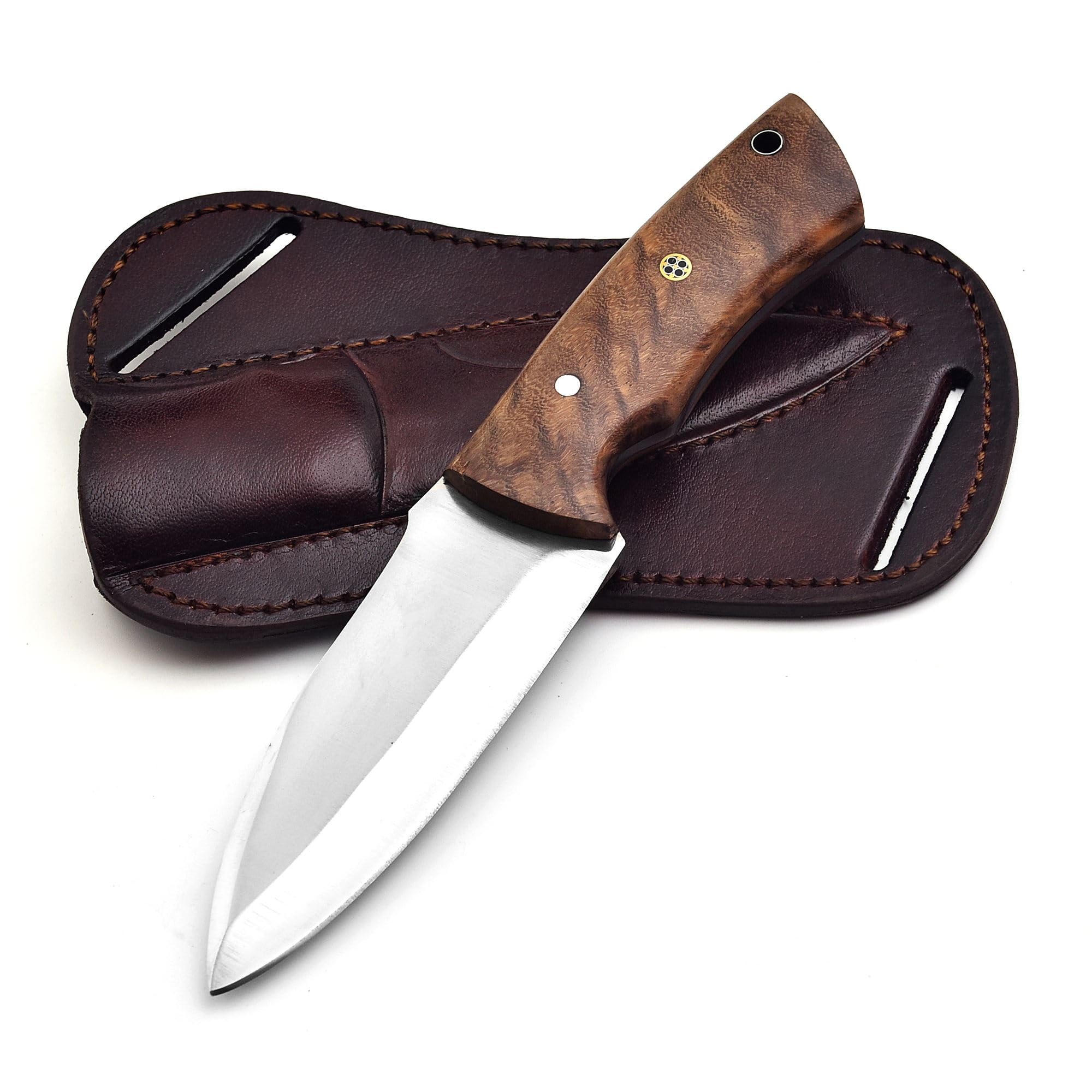 Fixed Blade Hunting Tracker Knife, Stainless Steel Blade Bushcraft ...