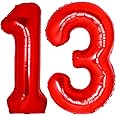 Amazon.com: 40 Inch Giant Red Number 13 Balloon, Helium Mylar Foil ...