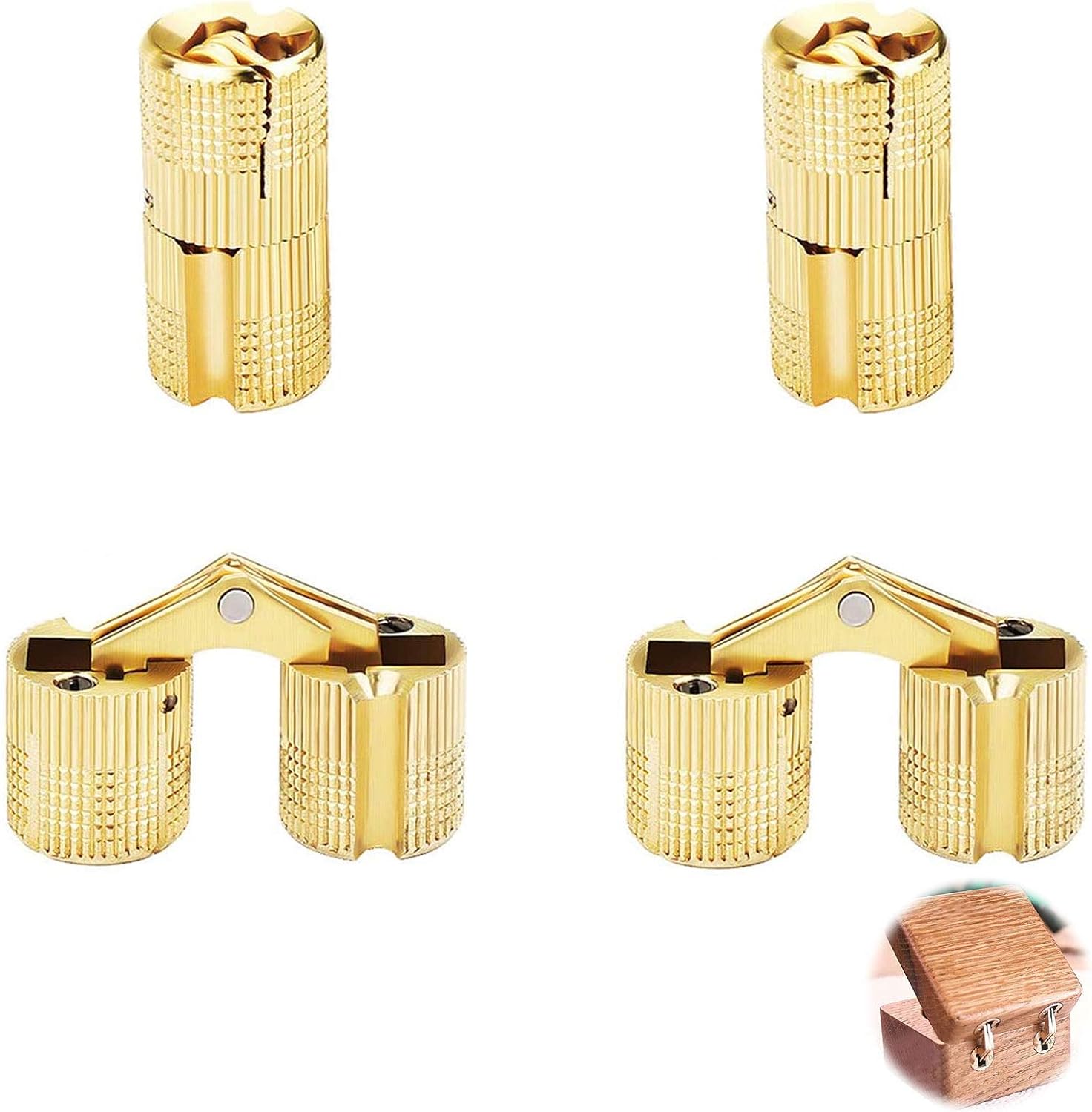 Barrel Scharnier Messing Verdeckte Scharnier 4 Stück 180 ...