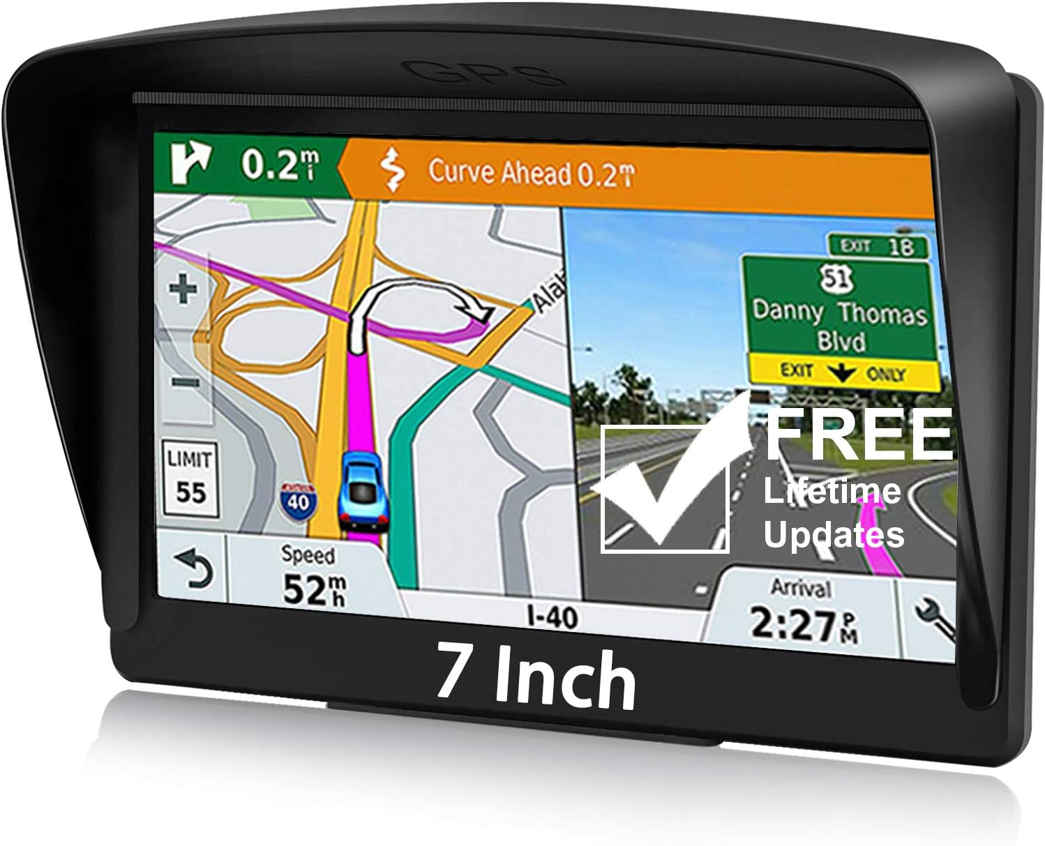 POMILE Navegador satelital Coche para Camión 7 Pulgadas GPS para Coche ...