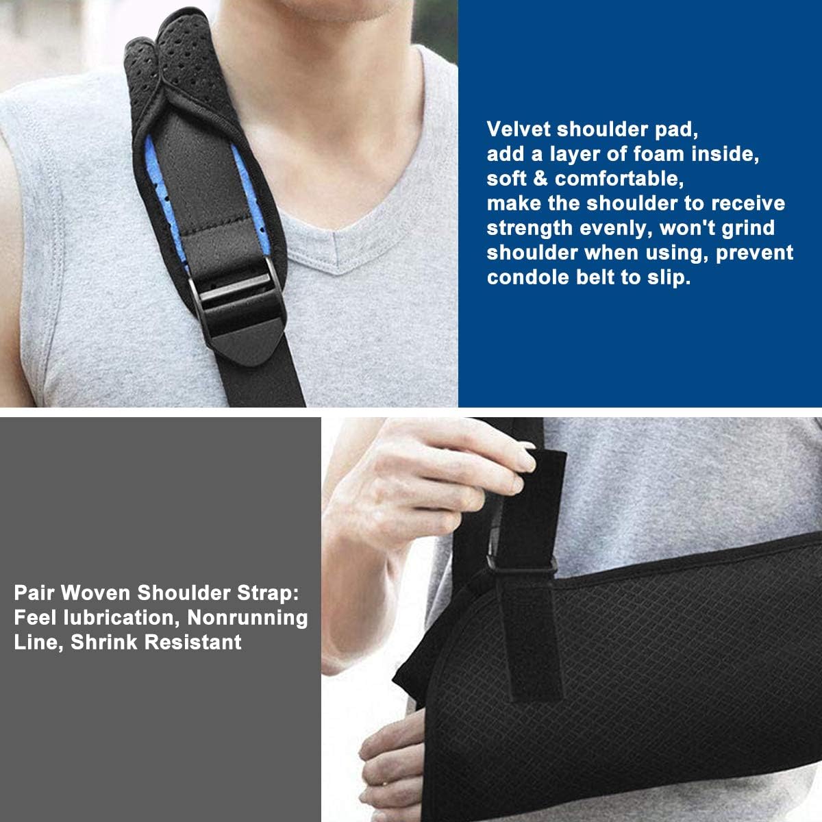 Arm Sling, Breathable Mesh Shoulder Sling Rotator Cuff Support for Men ...