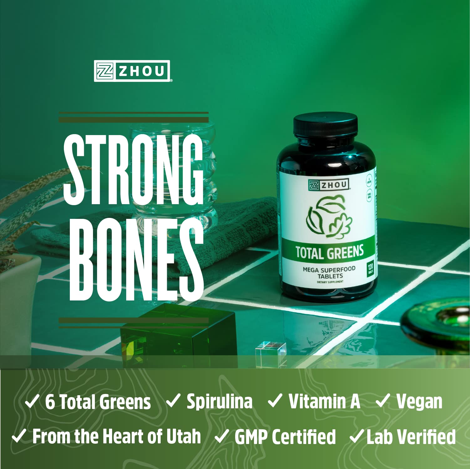 Mua Zhou Total Greens - Super Greens Supplements, Daily Veggie Pills ...