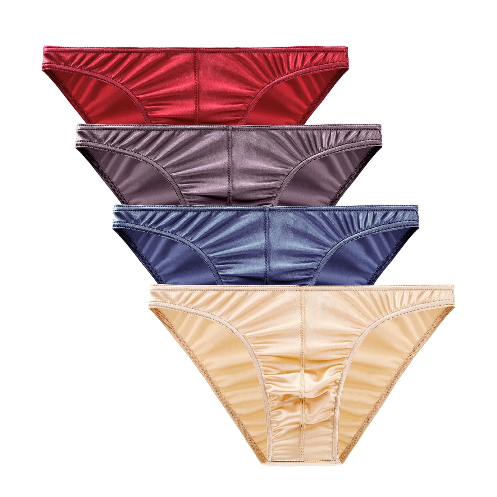 MIERSIDE Men's Satin Stretch Support Wide Waistband Satin Brief G ...