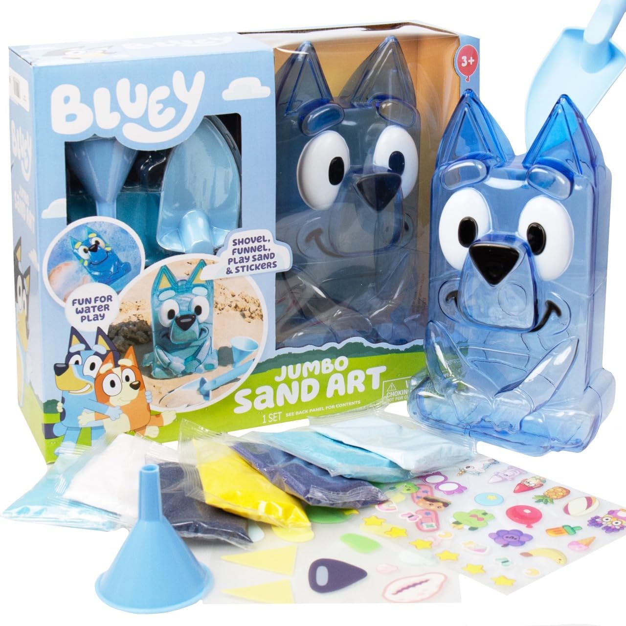 Bluey Jumbo Sand Art, Reusable Bluey Toys, Fill With Sand or Water ...