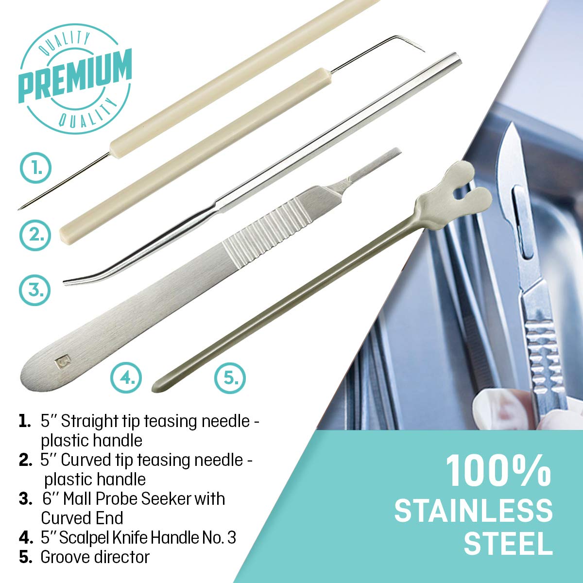 20 Pcs Advanced Biology Lab Anatomy Dissection Kit Set with Scalpel ...