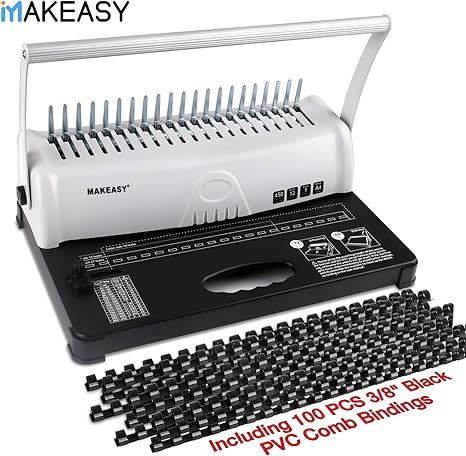 MAKEASY Binding Machine, 21-Hole, 450 Sheet, Paper Punch Binder with ...