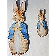 Amazon.com: 2 Peter Rabbit Wood Cut Outs- 3inch and 8 inch- Solid Birch ...