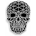 Amazon.com: Pinsanity Wire Frame Geometric Skull Enamel Lapel Pin ...