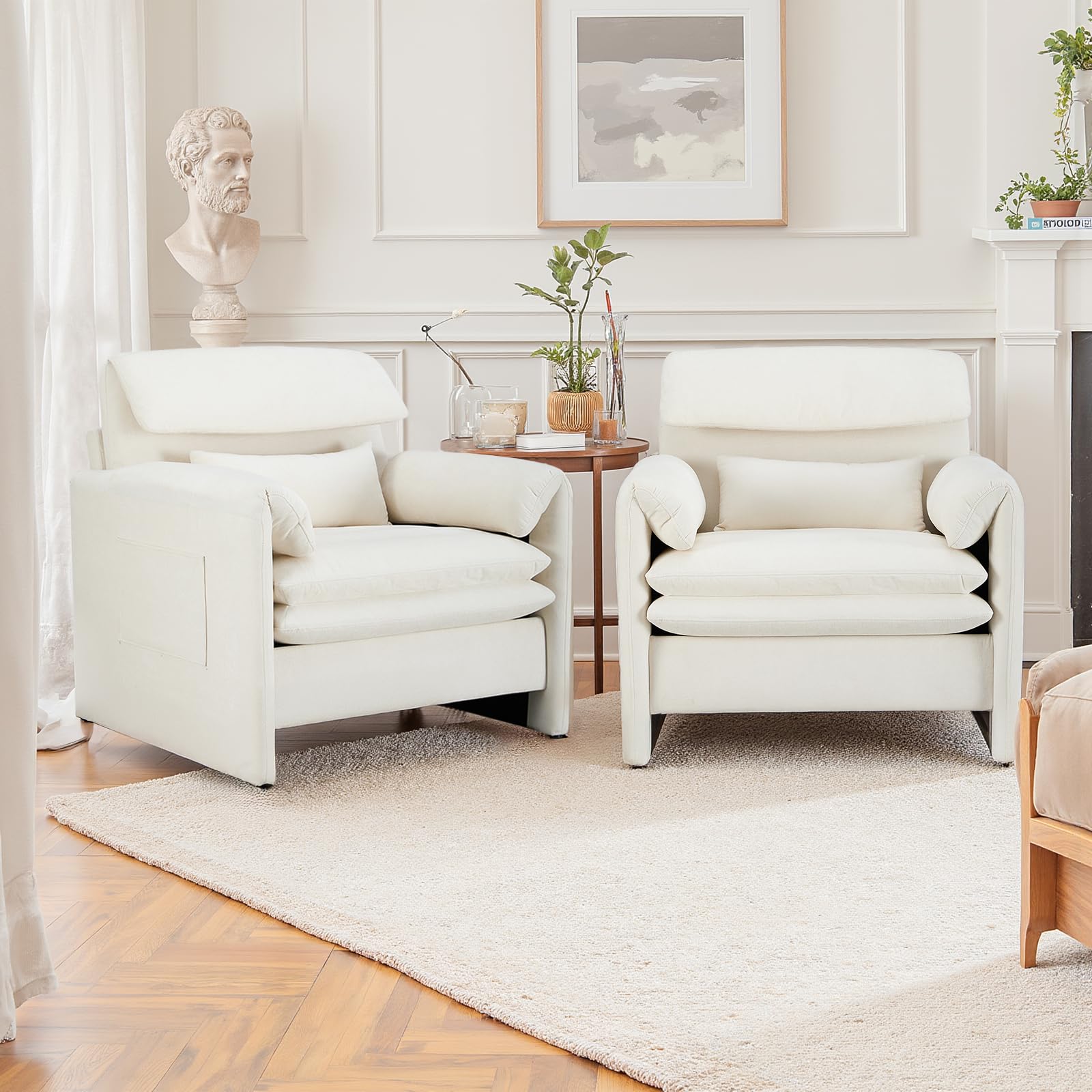 SIMILAR TO Modern Accent Chairs Set of 2 for Living Room, Upholstered ...