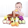 Amazon.com: Jollybaby Plush Stuffed Cloth Fruit Food Toy Set for ...