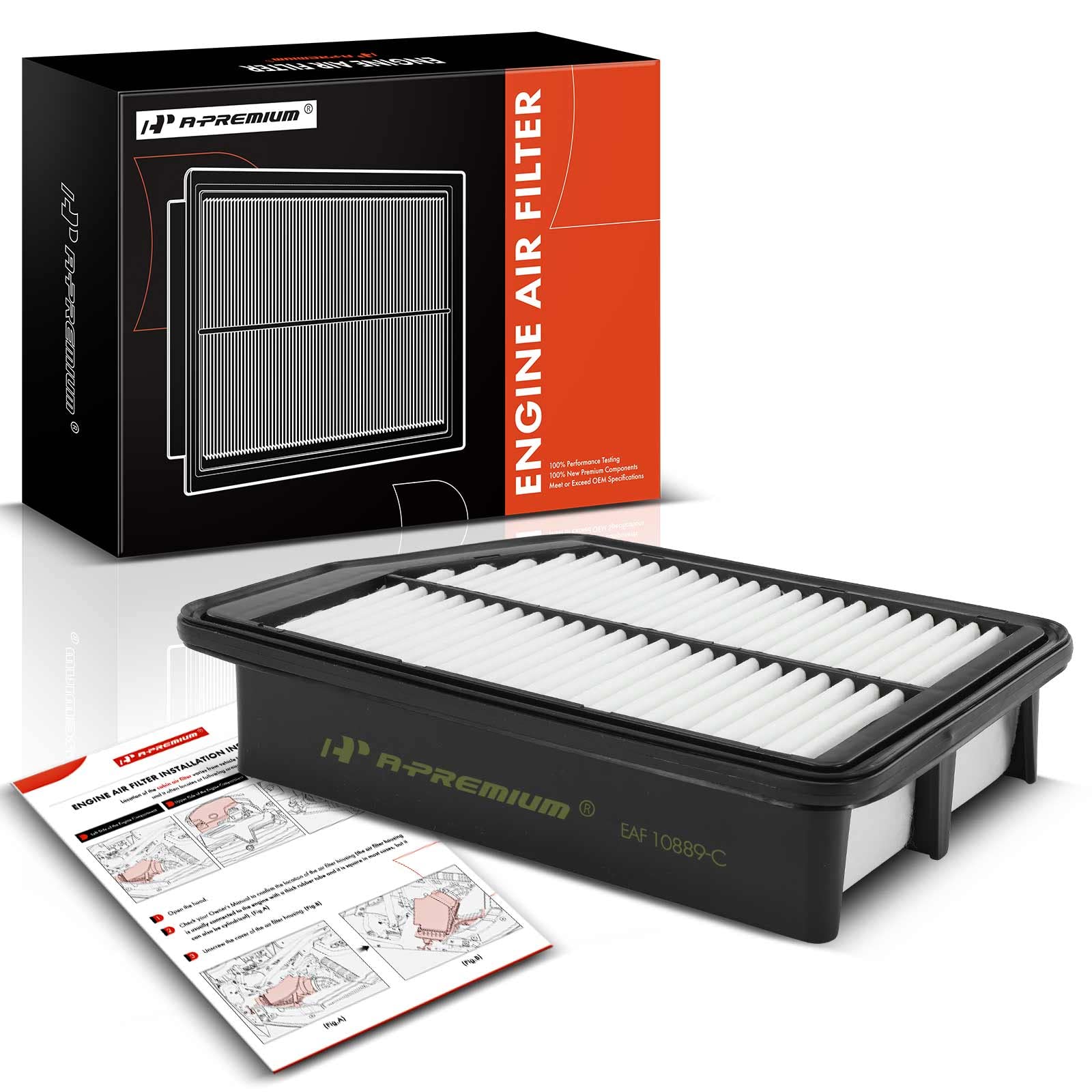 A-Premium Engine Air Filter Compatible with Hyundai Elantra, Elantra GT ...