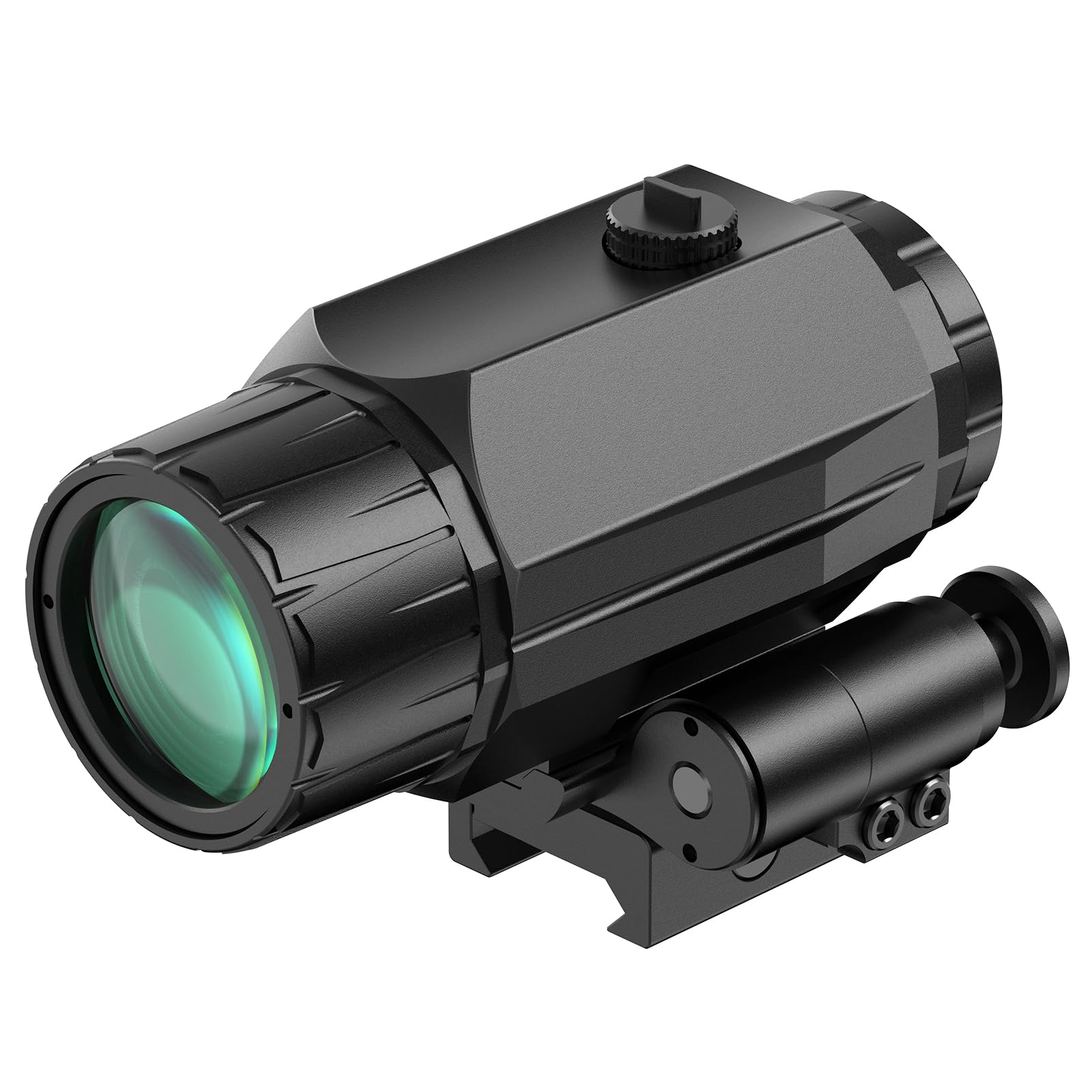 M38 5X Red Dot Magnifier with Flip to Side Mount, Focus Adjustment for ...