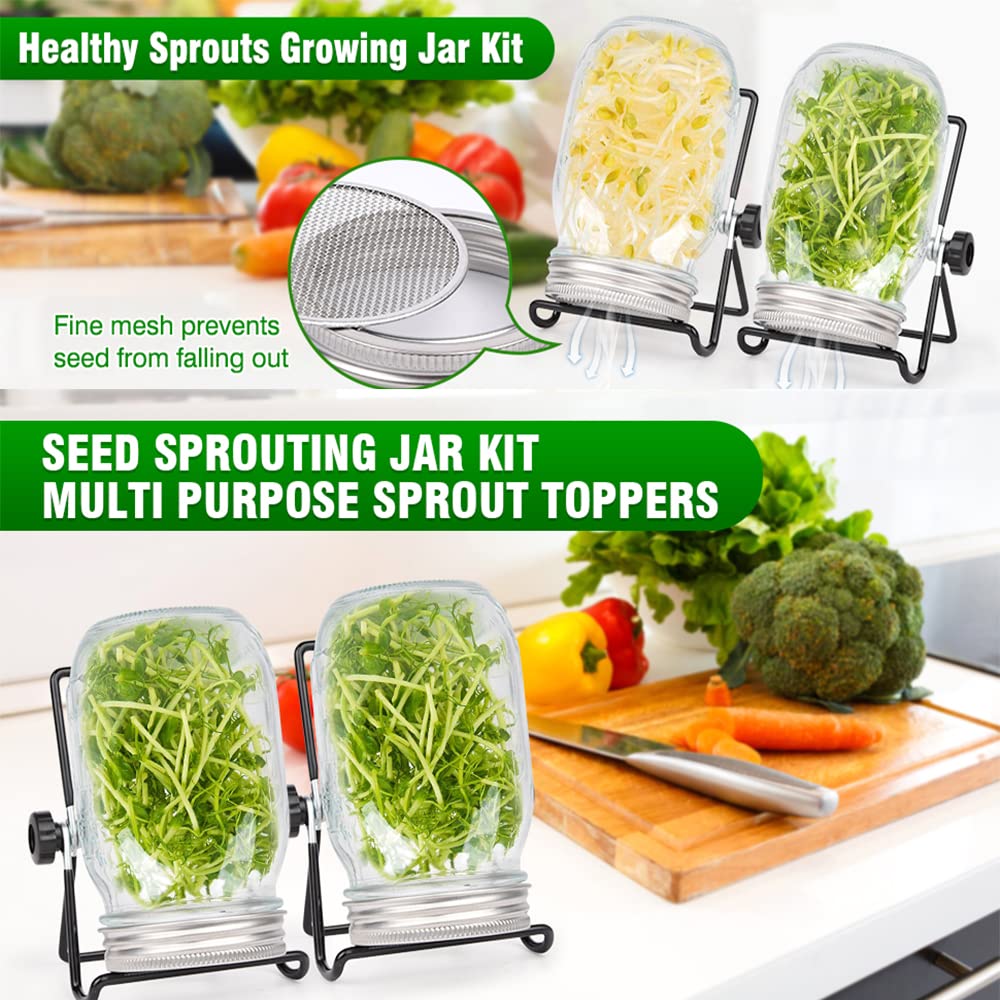 Mua Seed Sprouting Jar Kit, 1- Pack Seed Starter Tray, 1 Sprouter Mason ...