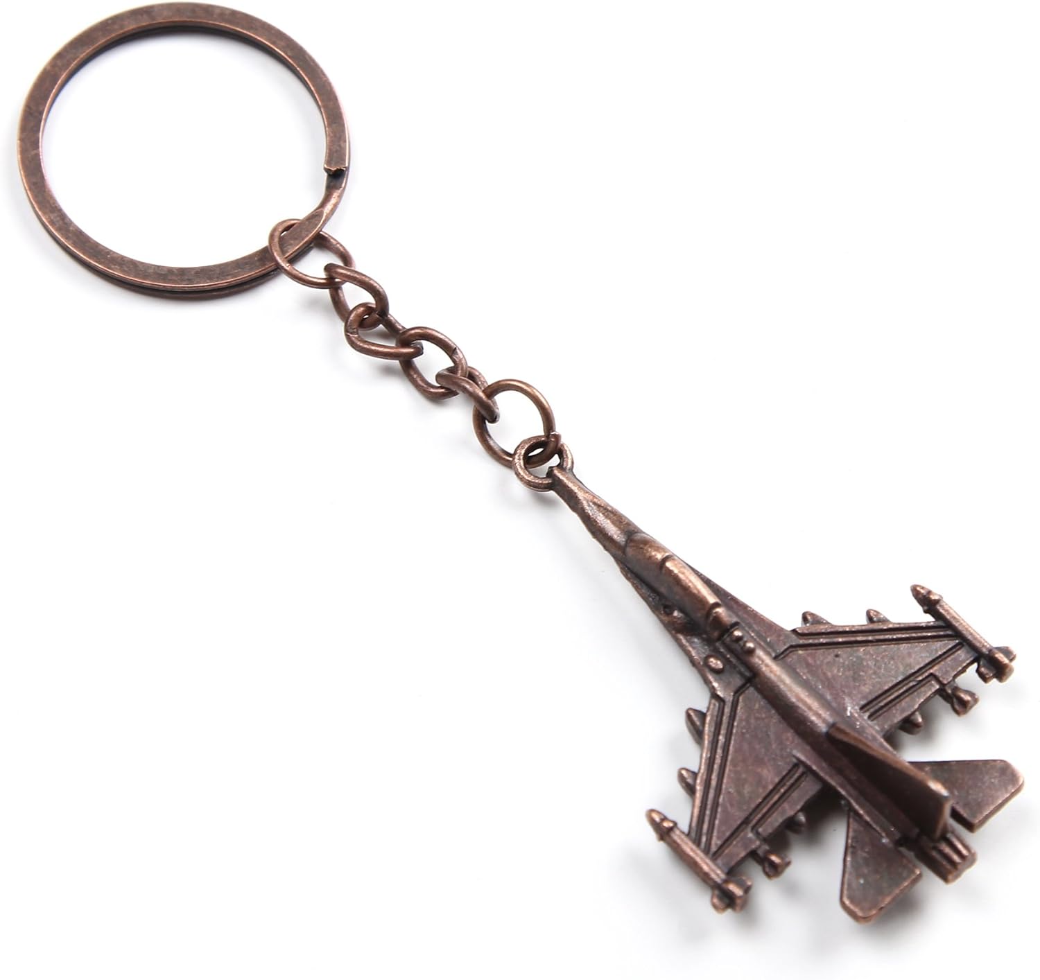 Heavyweight Bronze Fighter Jet Plane Keychain Keyring: Amazon.co.uk ...