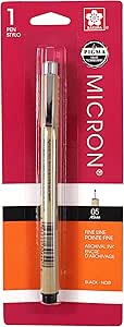 Sakura 30581 Pigma Micron Blister Card 05 Ink Pen, 0.45-mm, Black ...